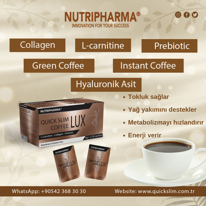 NUTRIPHARMA QUICK SLIM COFFEE LUX - Form Kahve – Nutripharma Türkiye